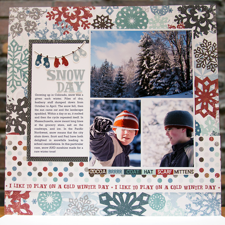 Scrapbooking a Winter-Themed Layout - Simple Scrapper