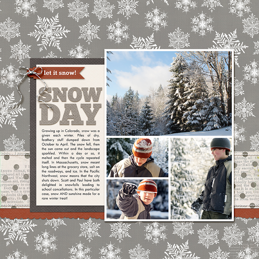 Scrapbooking a Winter-Themed Layout - Simple Scrapper