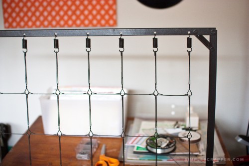 Upcycling a Crib Spring for Your Creative Workspace - Simple Scrapper