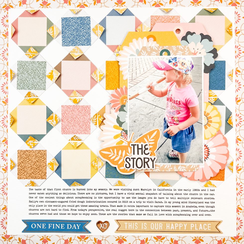 Layout: Dimensional Paper-Pieced Background - Simple Scrapper